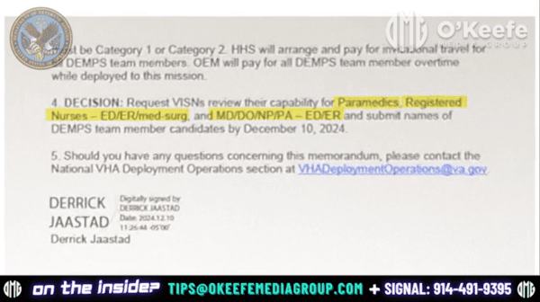 LEAKED: Veterans Affairs Insider Reveals HHS Memo Detailing ...