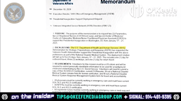LEAKED: Veterans Affairs Insider Reveals HHS Memo Detailing Unprecedented “Presidential ...