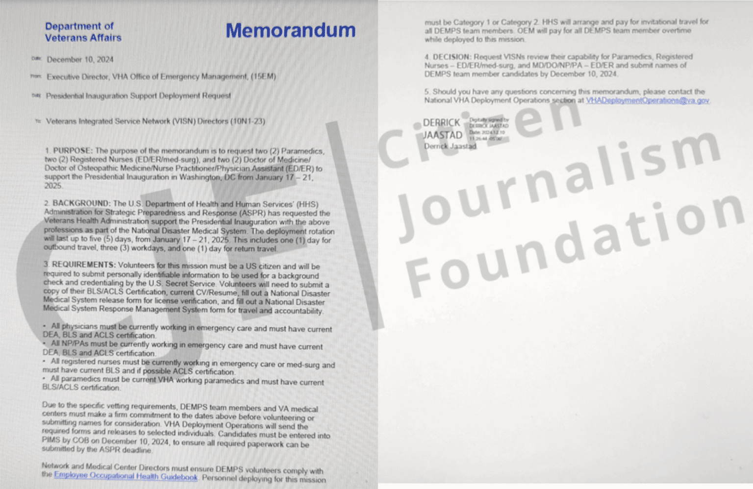 LEAKED: Veterans Affairs Insider Reveals HHS Memo Detailing ...